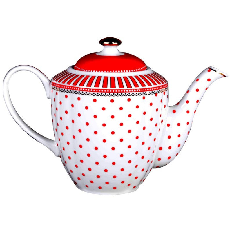 Teapot - Josephine Red 40(floz) – Point Loma Tea